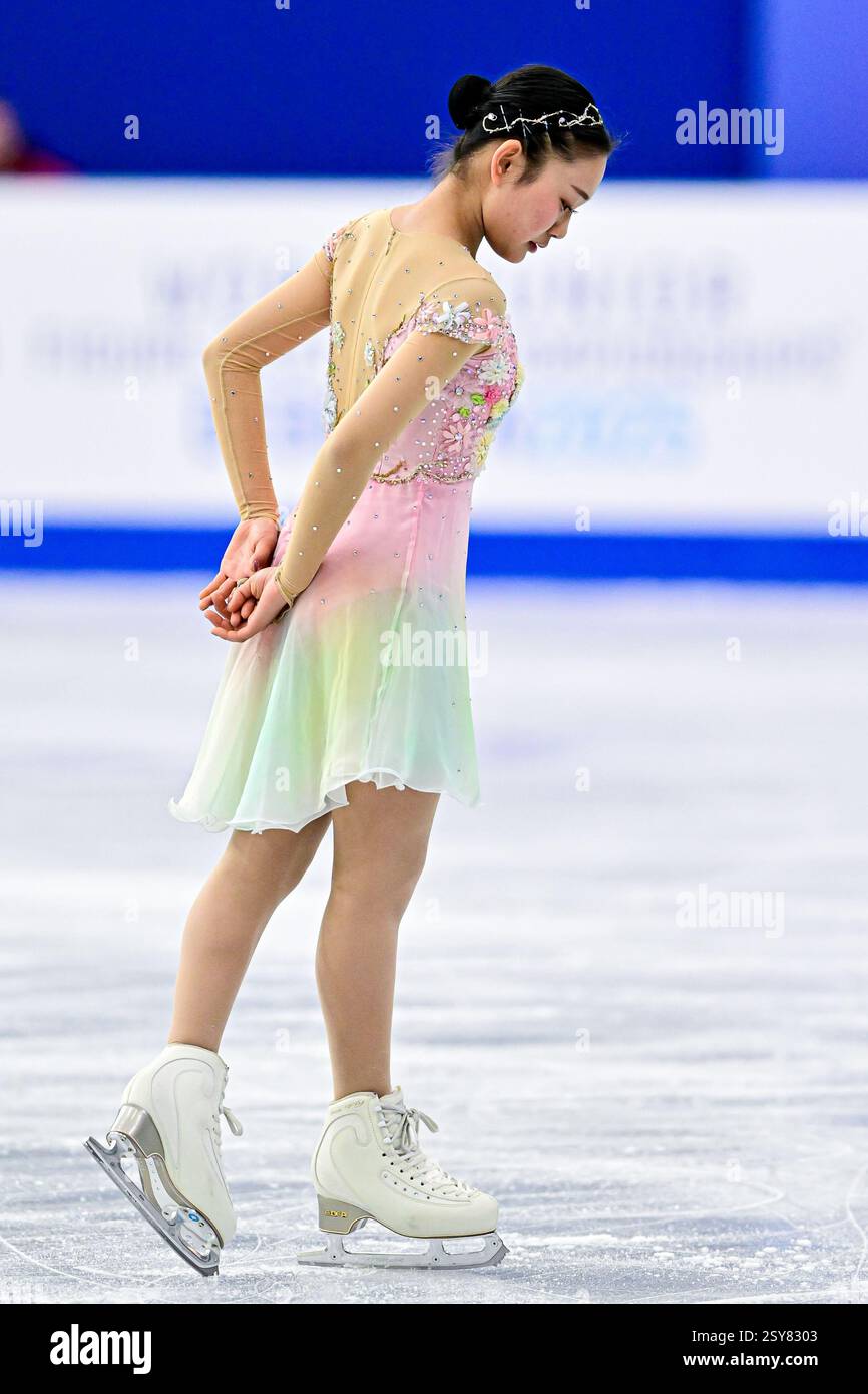 Kaoruko WADA (JPN), during Junior Women Short Program, at the ISU World ...
