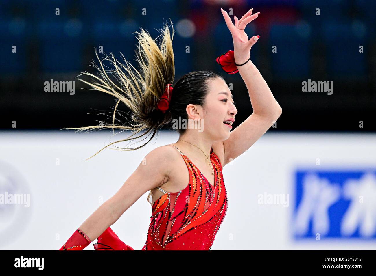 Lulu LIN (CAN), during Junior Women Short Program, at the ISU World ...