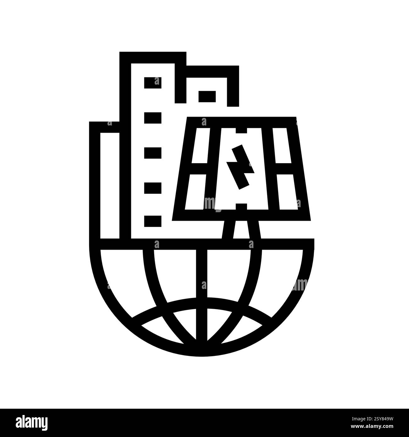 Smart cities black line icon Stock Vector Image & Art - Alamy