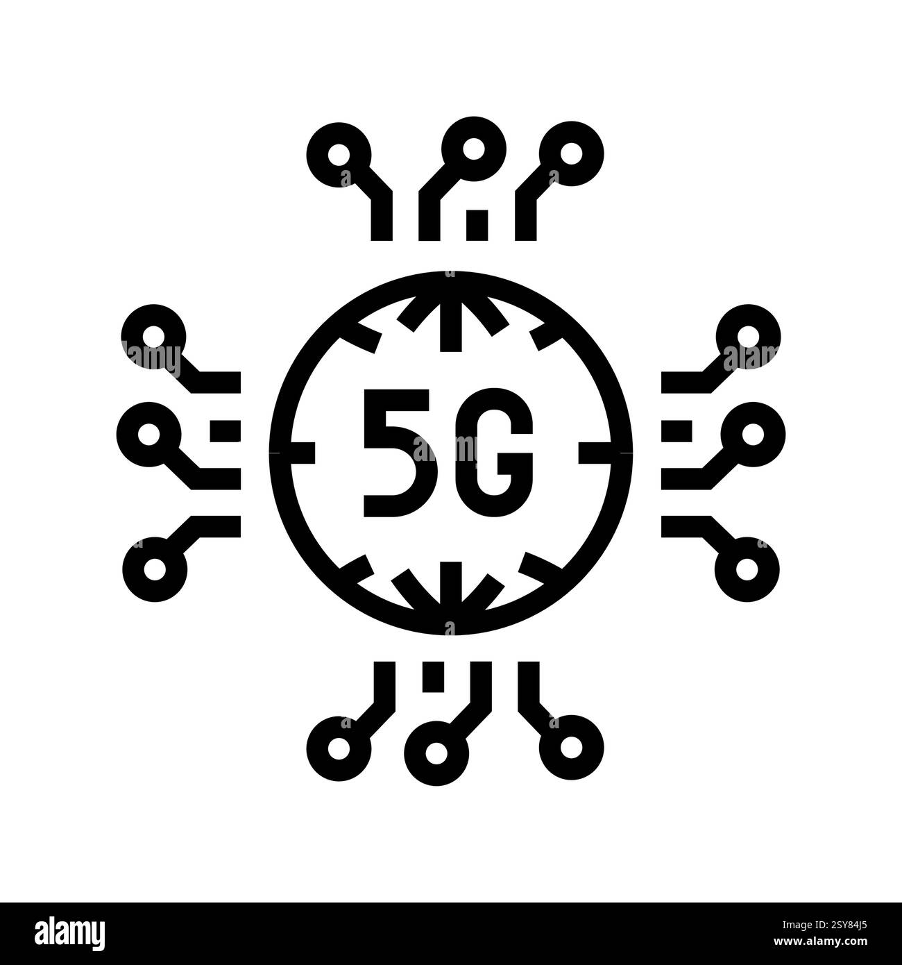 5g technology black line icon Stock Vector Image & Art - Alamy