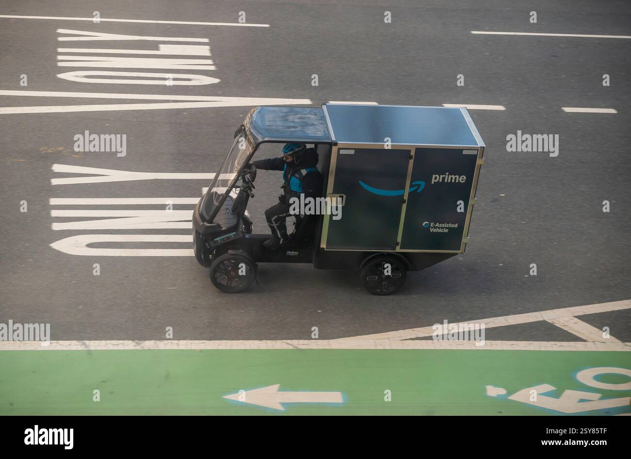 Amazon e-assisted vehicle in Chelsea in New York on Monday, February 17 ...