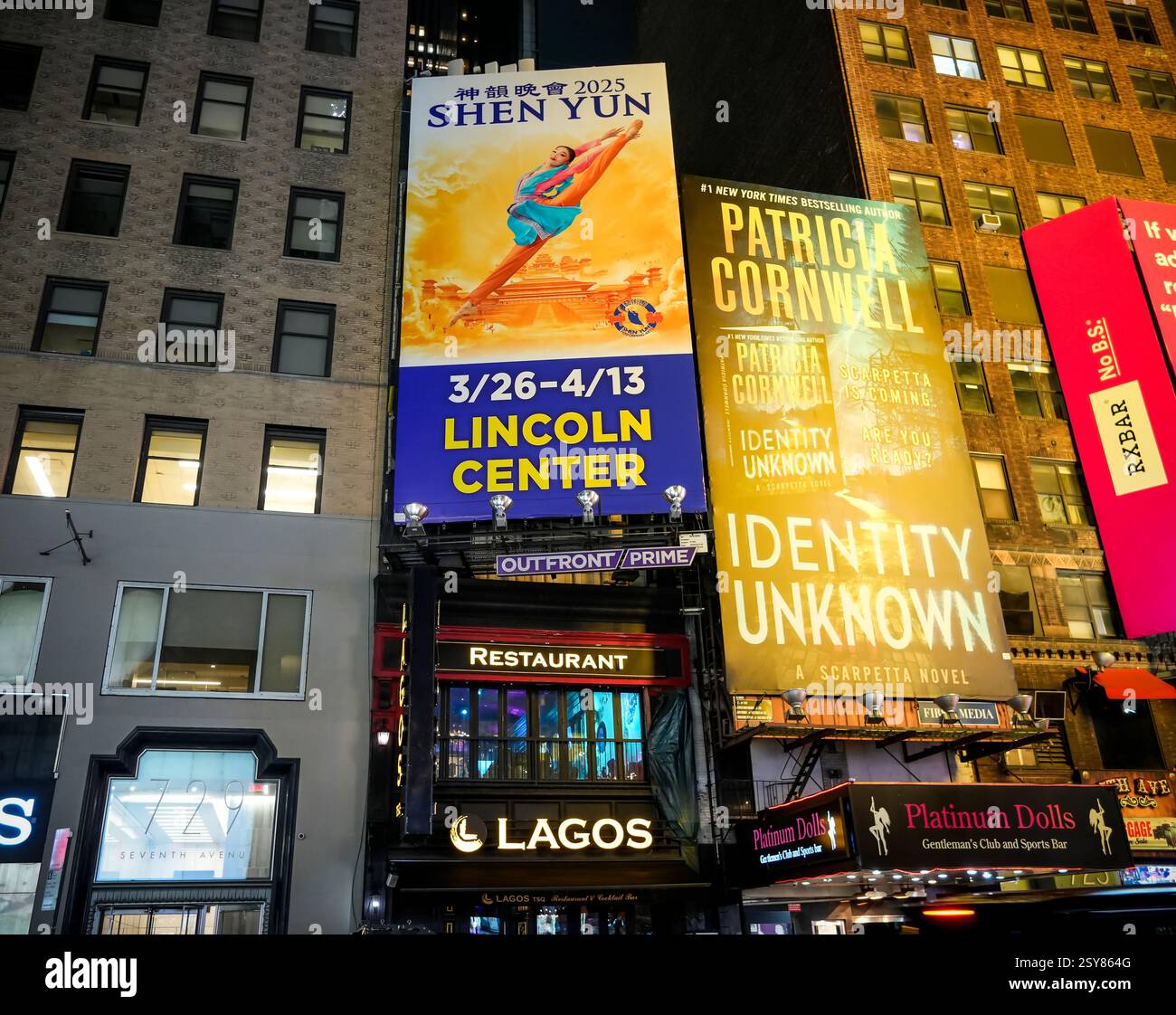 A billboard advertising performances of the Shen Yun dance company in ...
