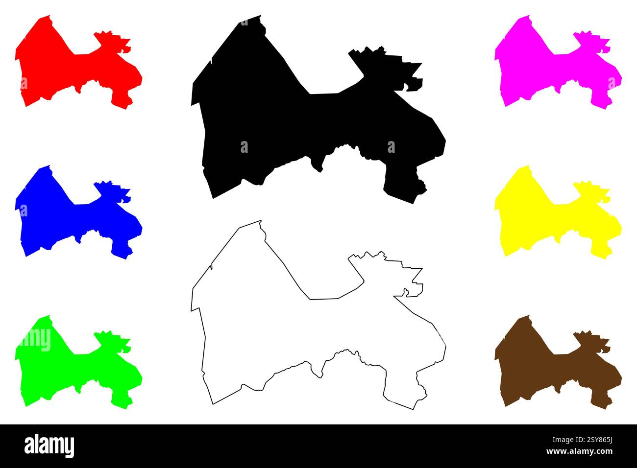 Vantaa city (Republic of Finland, Region of Uusimaa) map vector ...