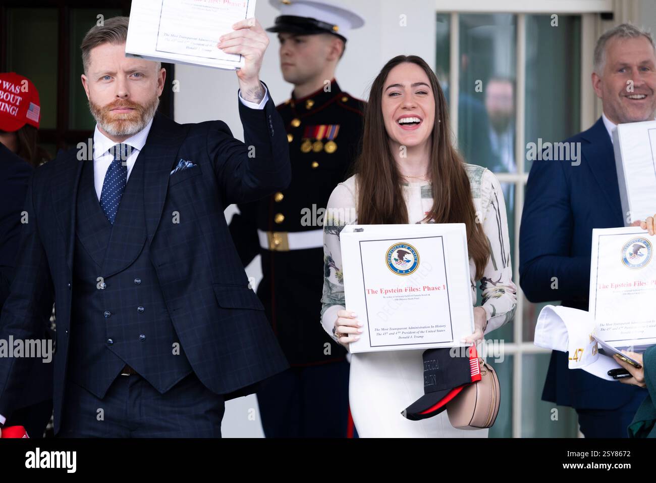 WASHINGTON – Feb 27, 2025: People exit the West Wing of the White House ...