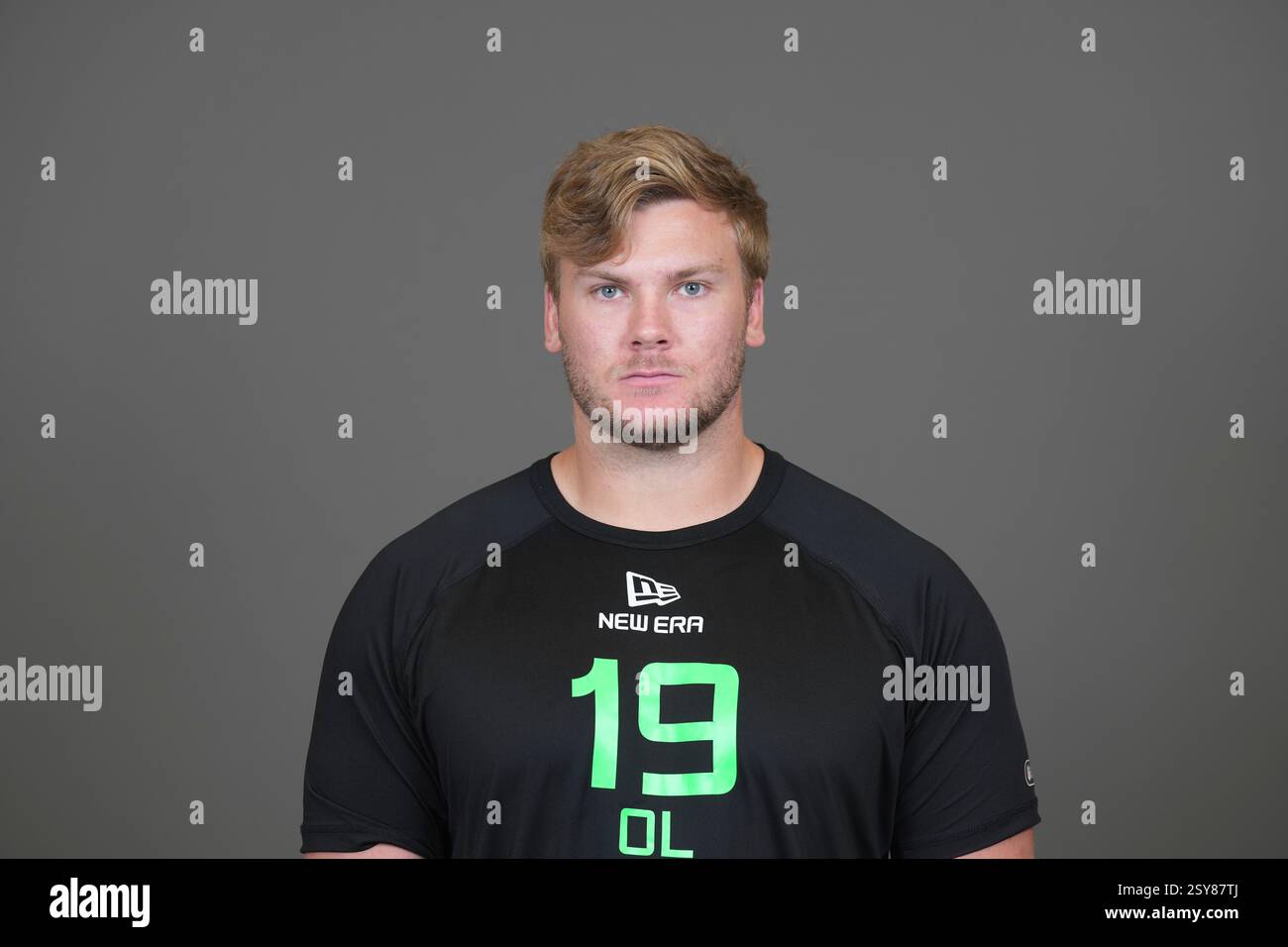 Wisconsin offensive lineman Joe Huber (OL19) poses for a portrait at ...