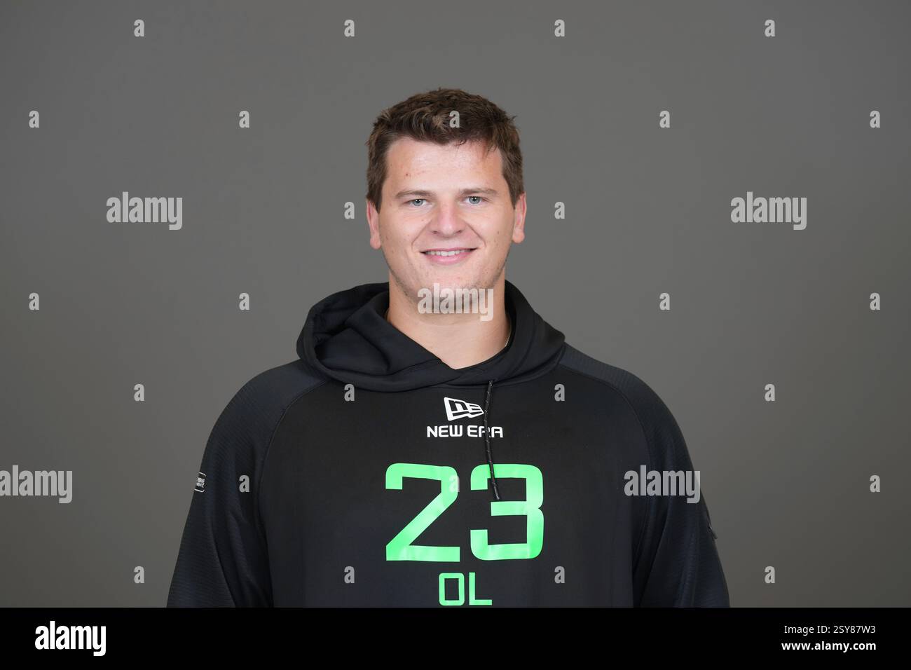 Boston College offensive lineman Drew Kendall (OL23) poses for a ...