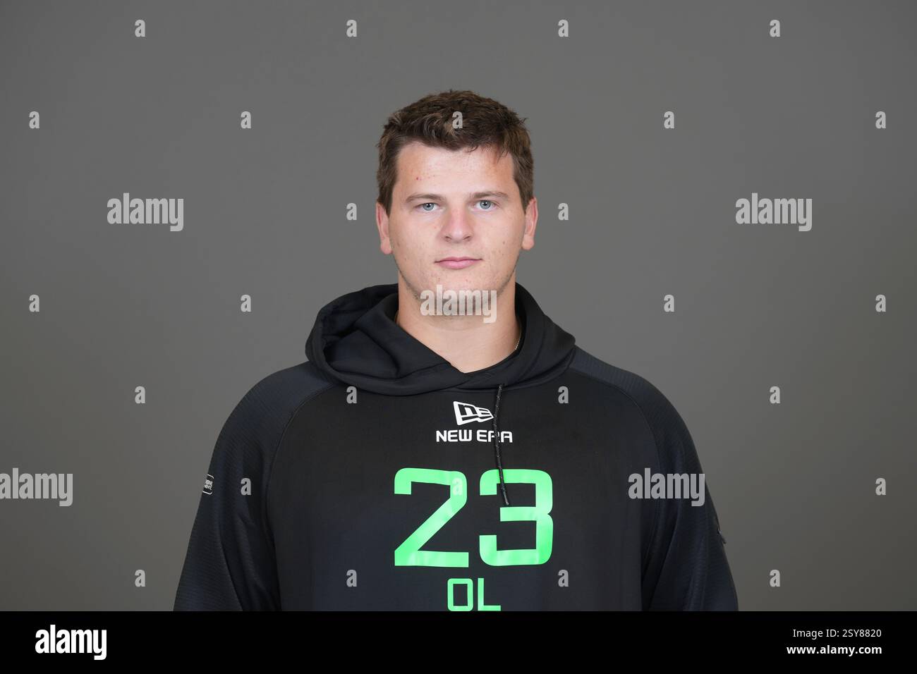 Boston College offensive lineman Drew Kendall (OL23) poses for a ...