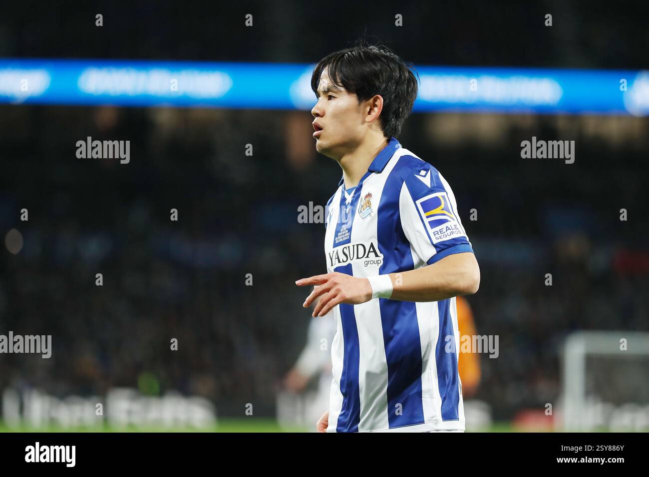 San Sebastian, Spain. 26th Feb, 2025. Takefusa Kubo (Sociedad) Football ...