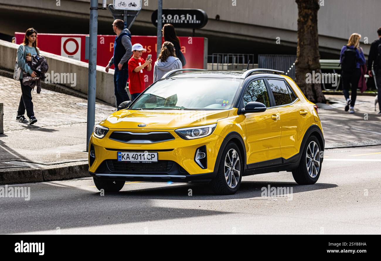 Zurich, Switzerland, 29th Apr 2023: A Kia Stonic with a Ukrainian ...