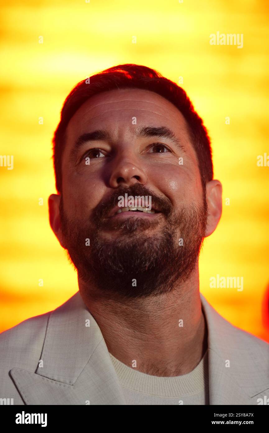 Martin Compston speaks to media as he arrives for a screening of Fear ...