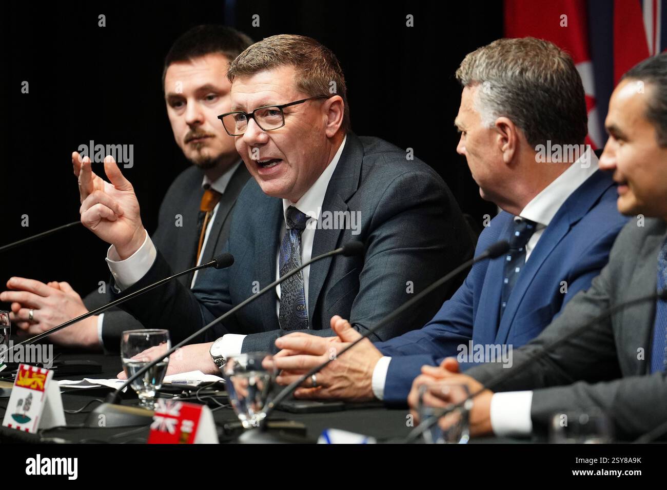 Ottawa, Canada. 15th Jan, 2025. Saskatchewan Premier Scott Moe speaks ...