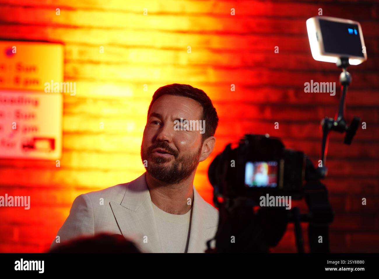 Martin Compston talking to the media at a screening of Fear, during the ...