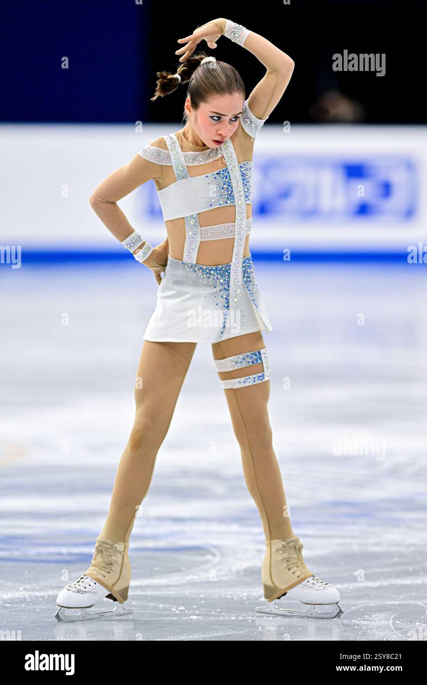 Elina GOIDINA (EST), during Junior Women Short Program, at the ISU ...