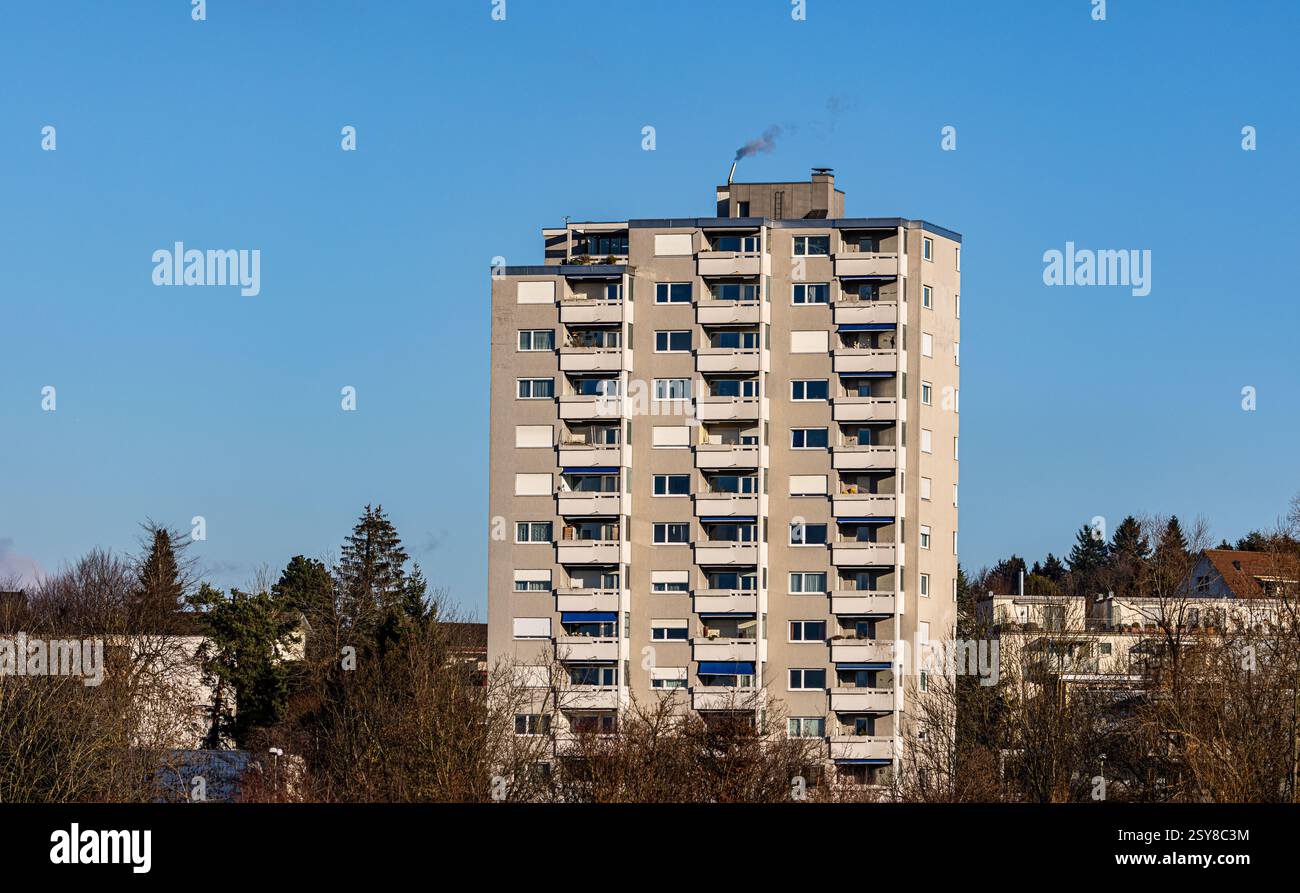 Glattpark, Switzerland, 11th Jan 2025: A high-rise building in Opfikon ...