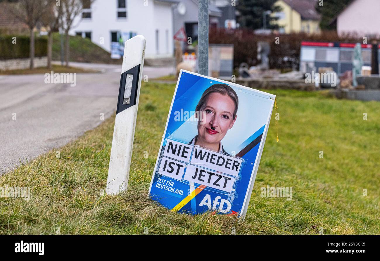 Lotstetten, Germany, 2nd Feb 2025: The election campaign poster of ...