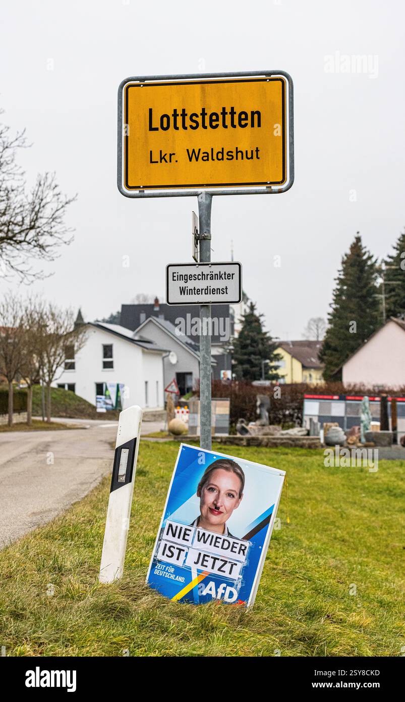 Lotstetten, Germany, 2nd Feb 2025: The election campaign poster of ...