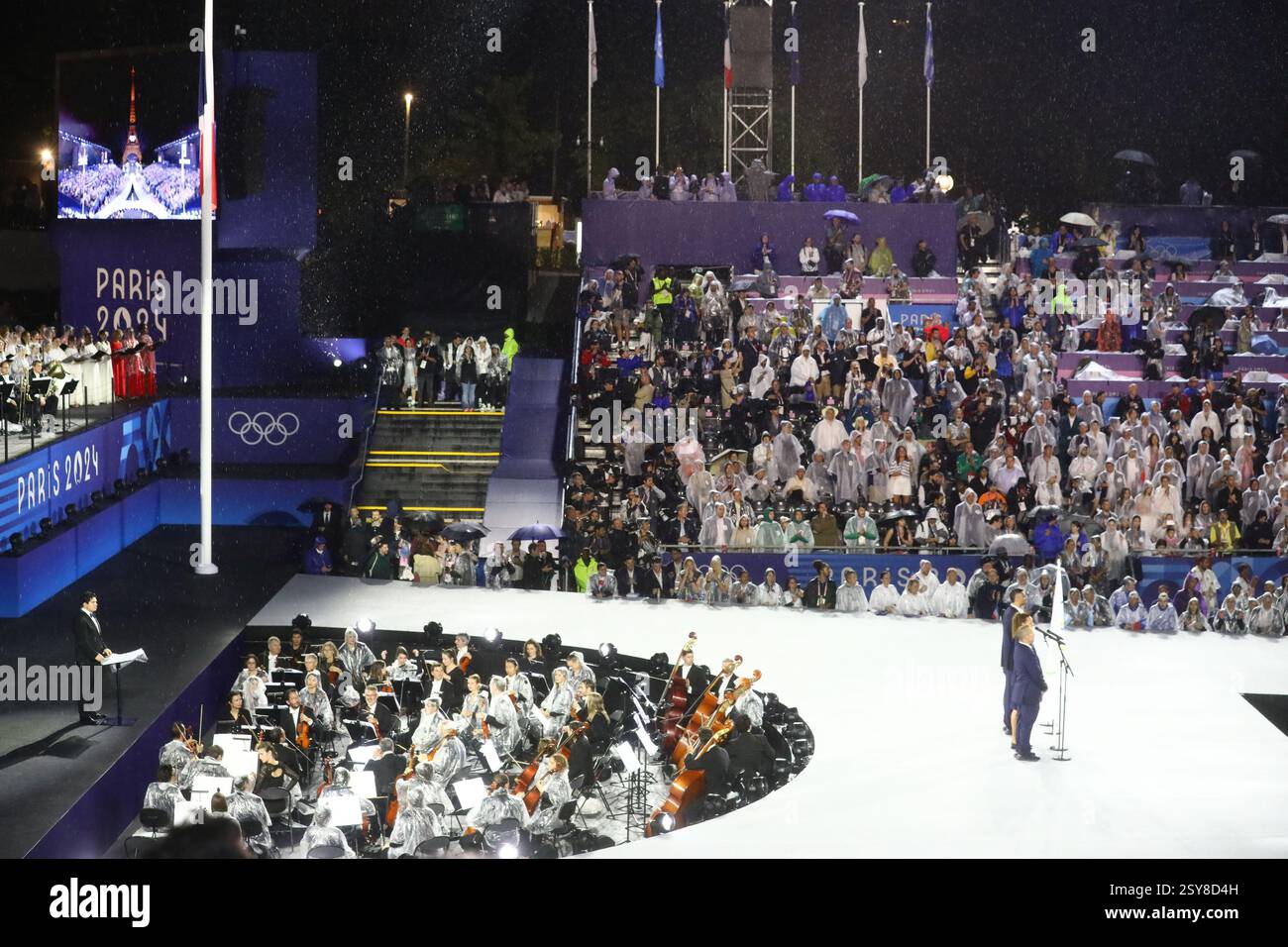 July 26th, 2024 - Paris, France: the Olympic oath is sworn by French ...
