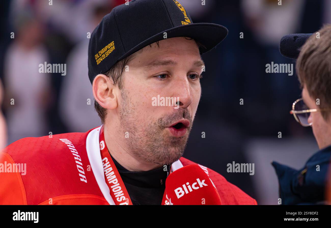 Zurich, Switzerland, 18th Feb 2025:ZSC Lions Captain Patrick Geering ...