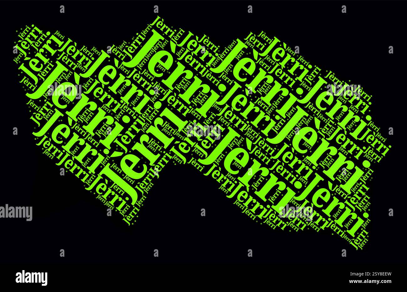 Jersey Word Cloud. Region names of the country in English language ...