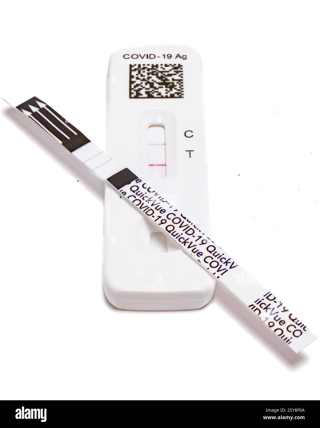 COVID-19 At-Home Test kits showing positive results. (Photo by Erik ...