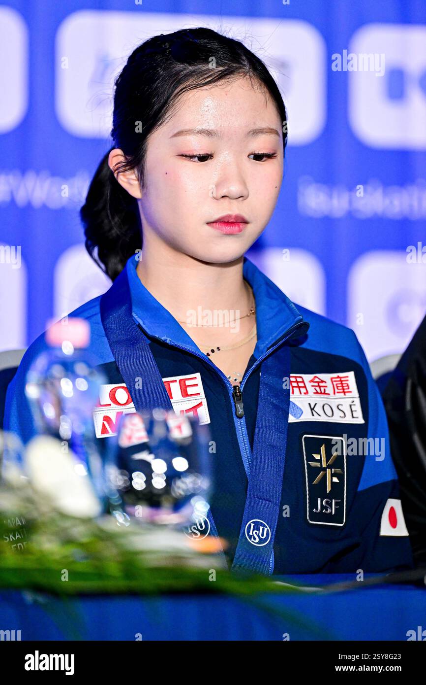 Ami NAKAI (JPN), at Junior Women Press Conference, at the ISU World ...