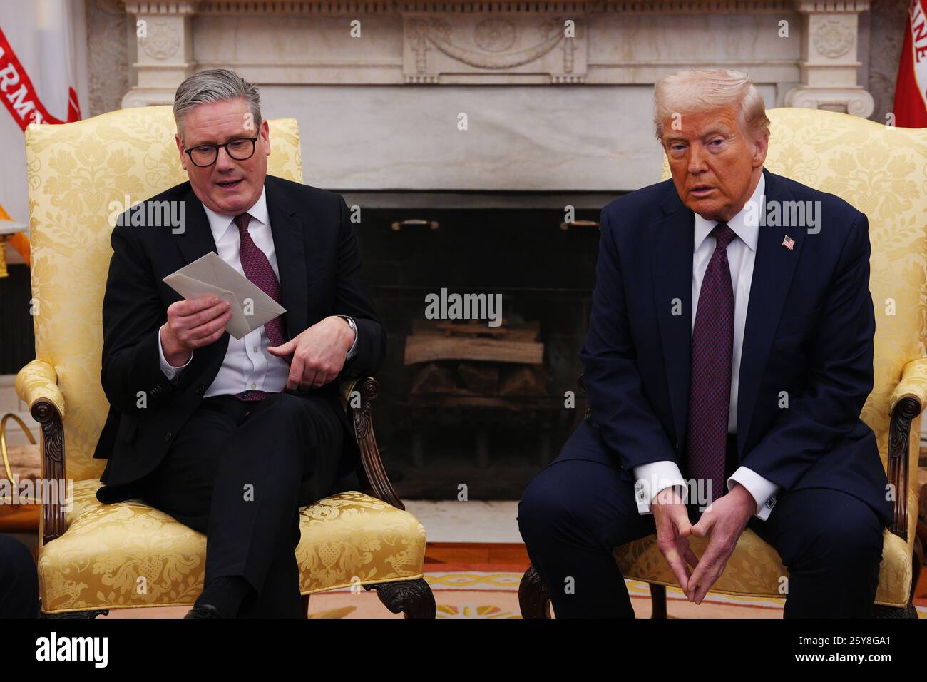 US President Donald Trump meeting Prime Minister Sir Keir Starmer in ...