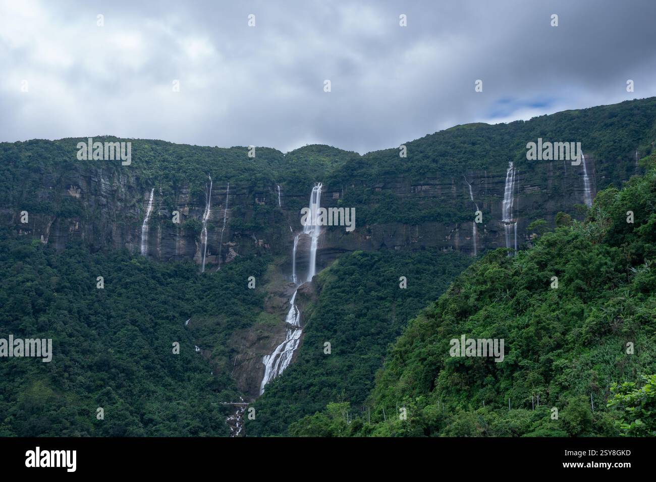 Cherrapunji, Meghalaya-India :The Kynrem Falls is located 12 Kilometer ...