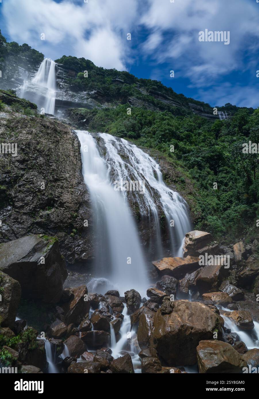 Cherrapunji, Meghalaya-India :The Kynrem Falls is located 12 Kilometer ...