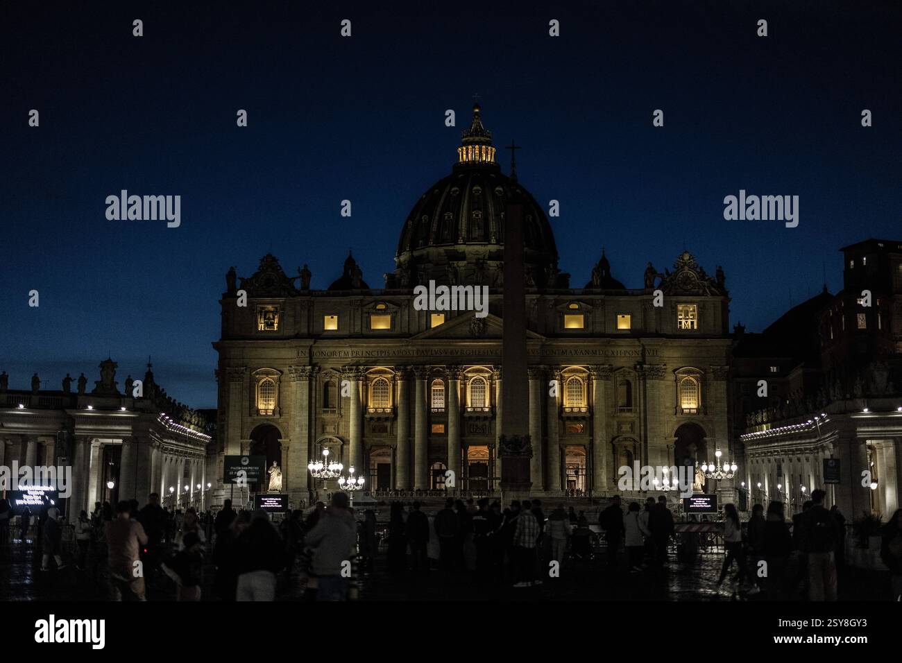Vatican City, Vatican. 27th Feb, 2025. A general view of Saint Peter's Basilica. Pope Francis ...