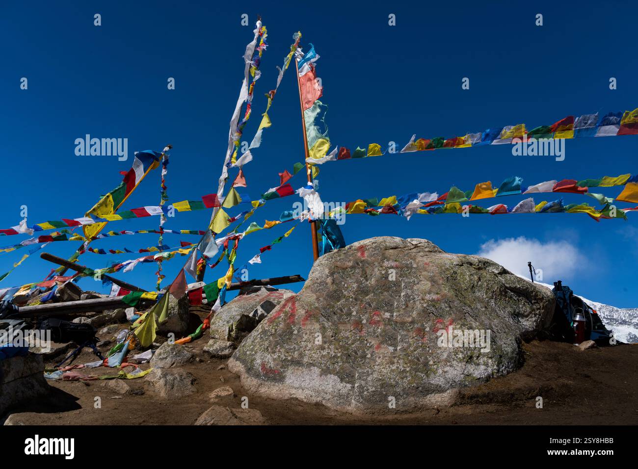 Beautiful Himalayan Moutain Views of Tserko Ri in Kyanjin Gompa of ...