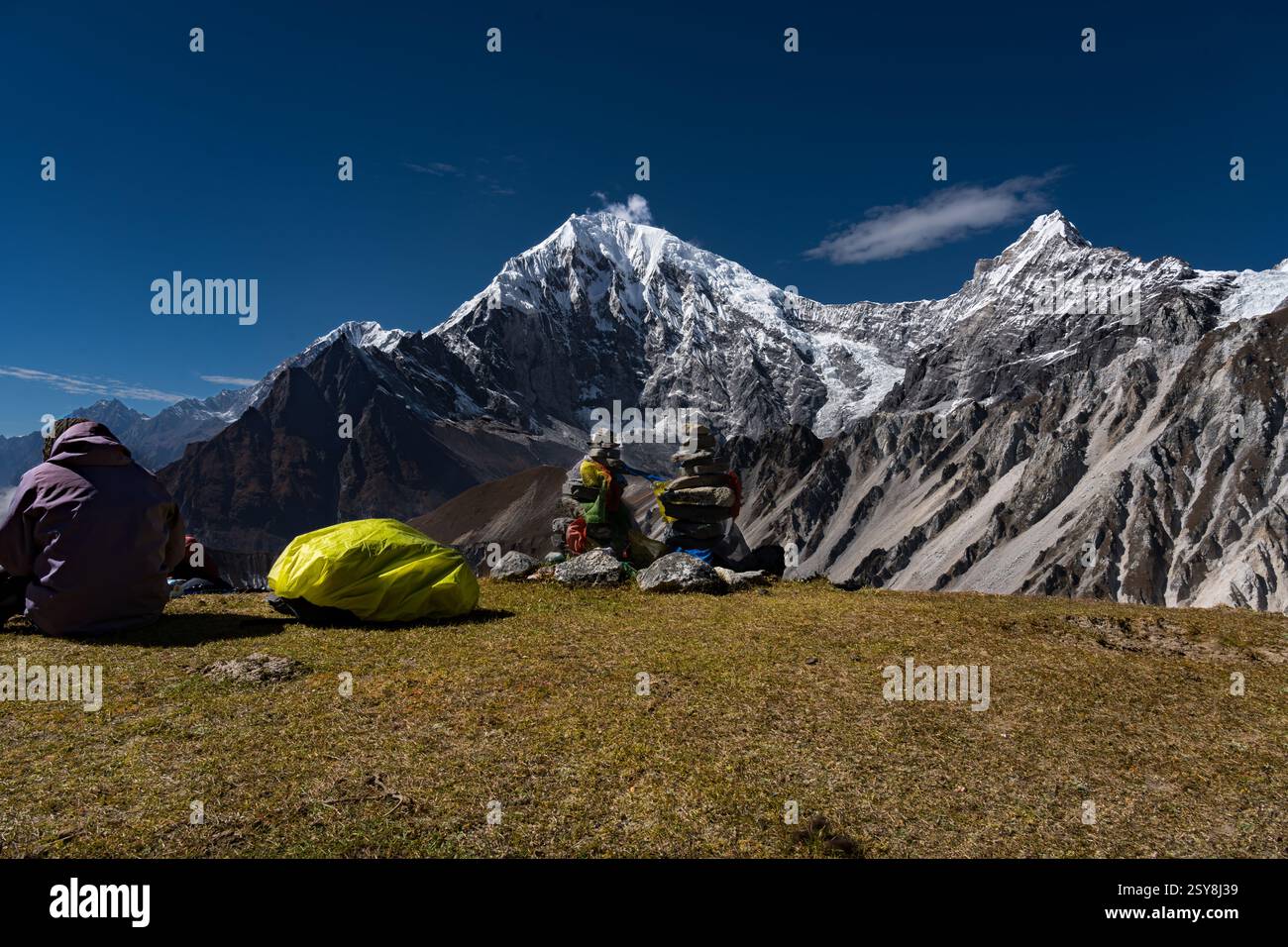 Tsergo Ri, Kyanjin, Langtang, Nepal - October 17, 2024 : Trekkers ...