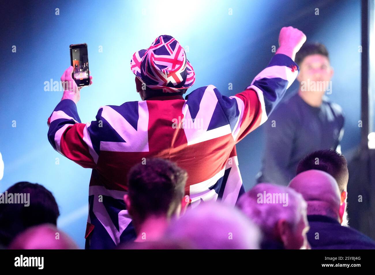 A supporter in the crowd during the Reform UK Hull conference at ...