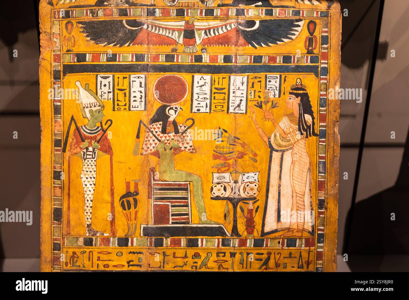 Turin, Italy - February 04, 2024: Egyptian Museum. Stela of Neskhonsu ...