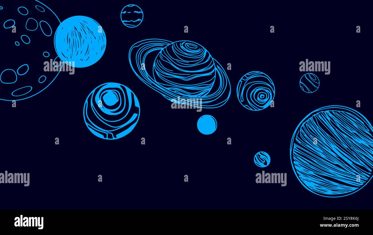 Planets cosmic space design. Stars universe astronomy science ...