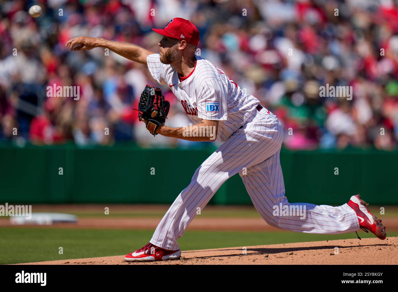 Philadelphia Phillies starting pitcher Zack Wheeler delivers during the ...