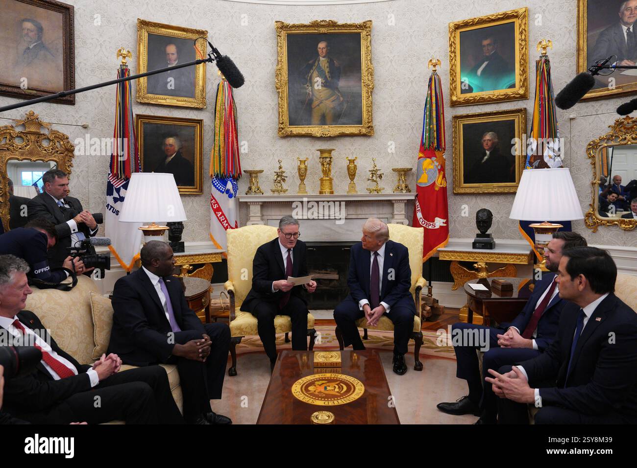 President Donald Trump meets with British Prime Minister Keir Starmer ...