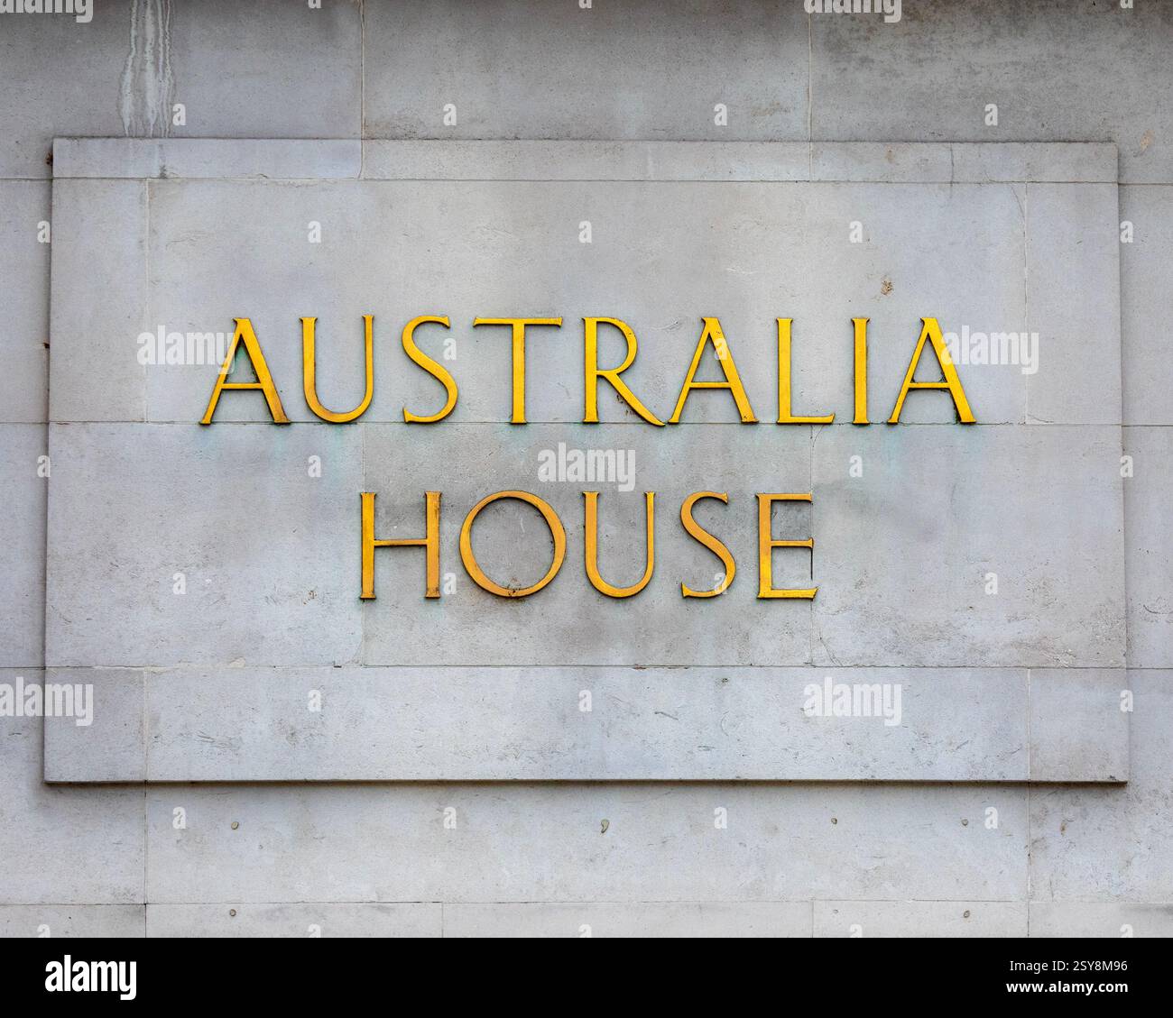 London, UK - March 23rd 2023: Close-up of the Australia House sign on ...