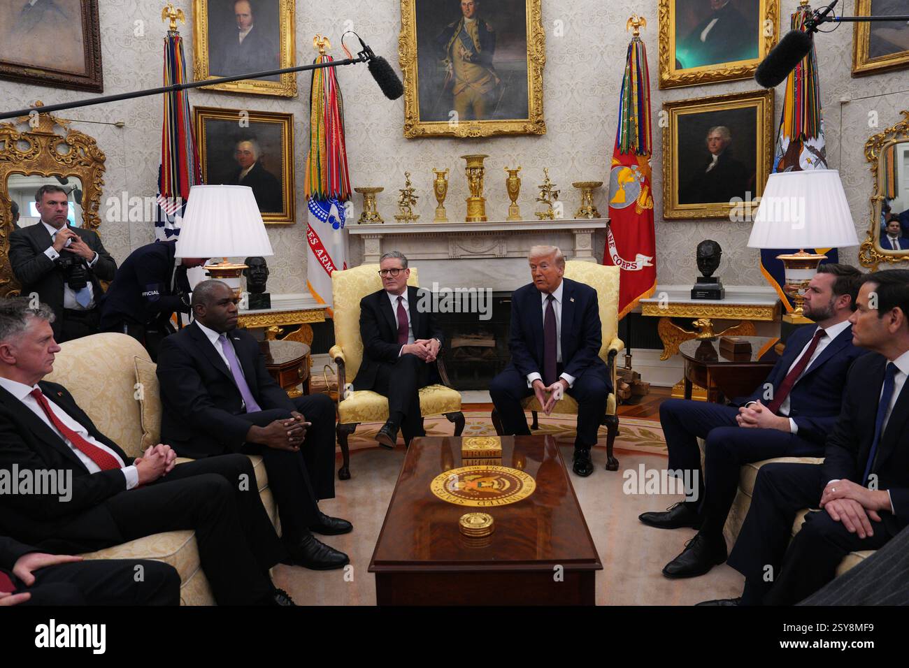 US President Donald Trump and US Vice President JD Vance meeting Prime ...