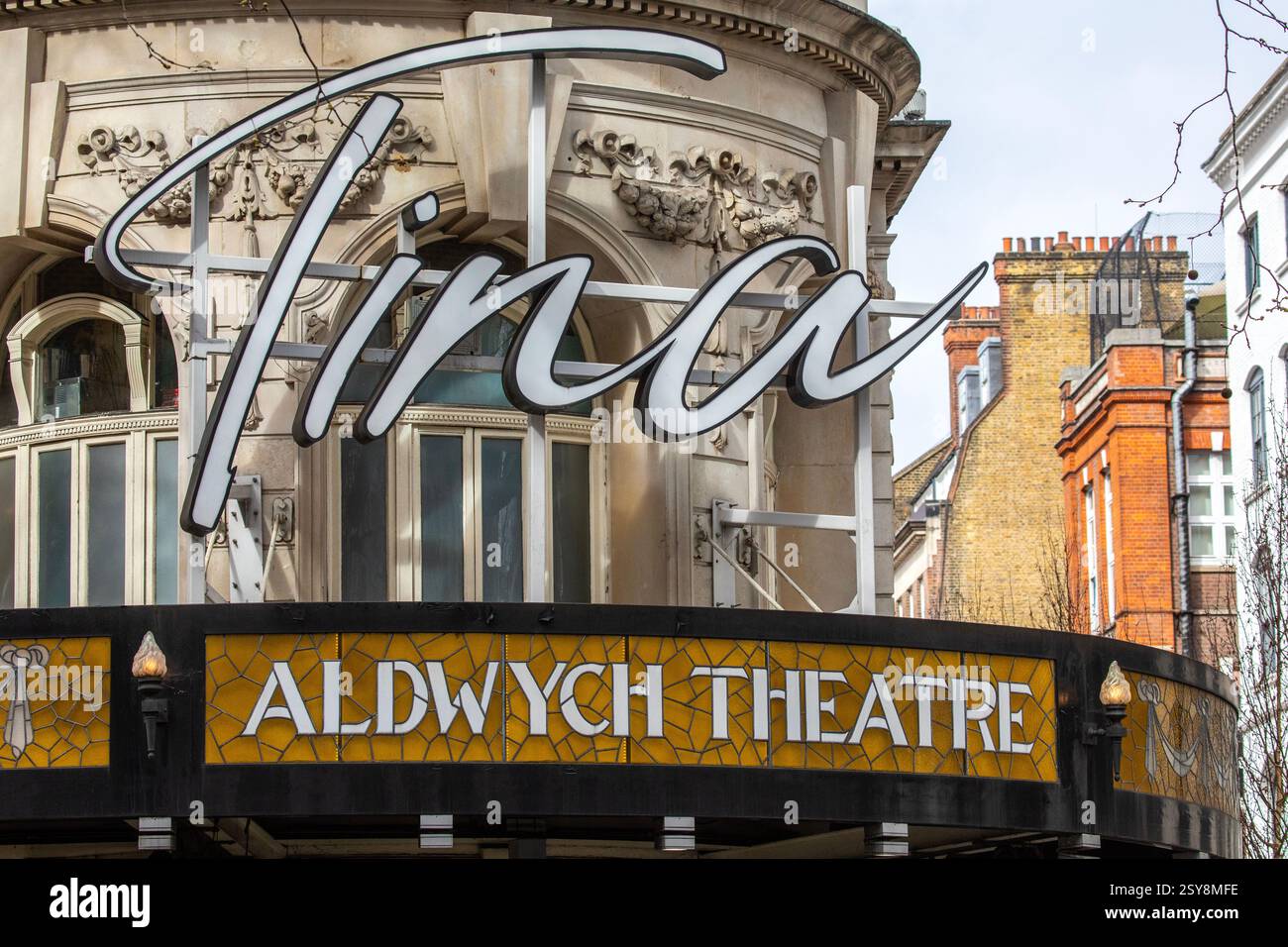 London, UK - March 23rd 2023: Sign promoting Tina - The Tina Turner ...