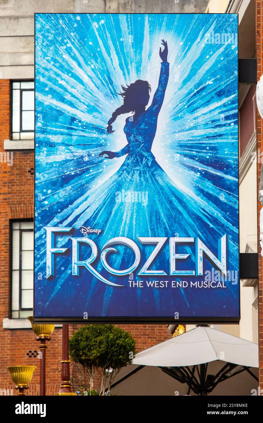 London, UK - March 23rd 2023: Billboard promoting Frozen - The West End ...