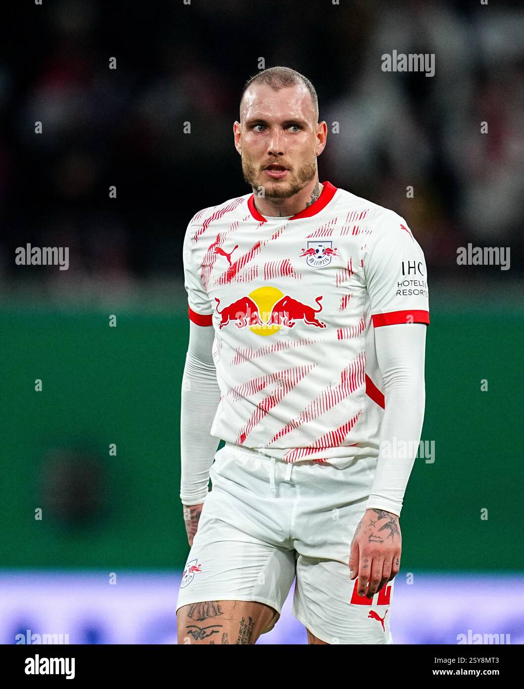 February 26 2025: David Raum of RB Leipzig looks on during a DFB Pokal ...