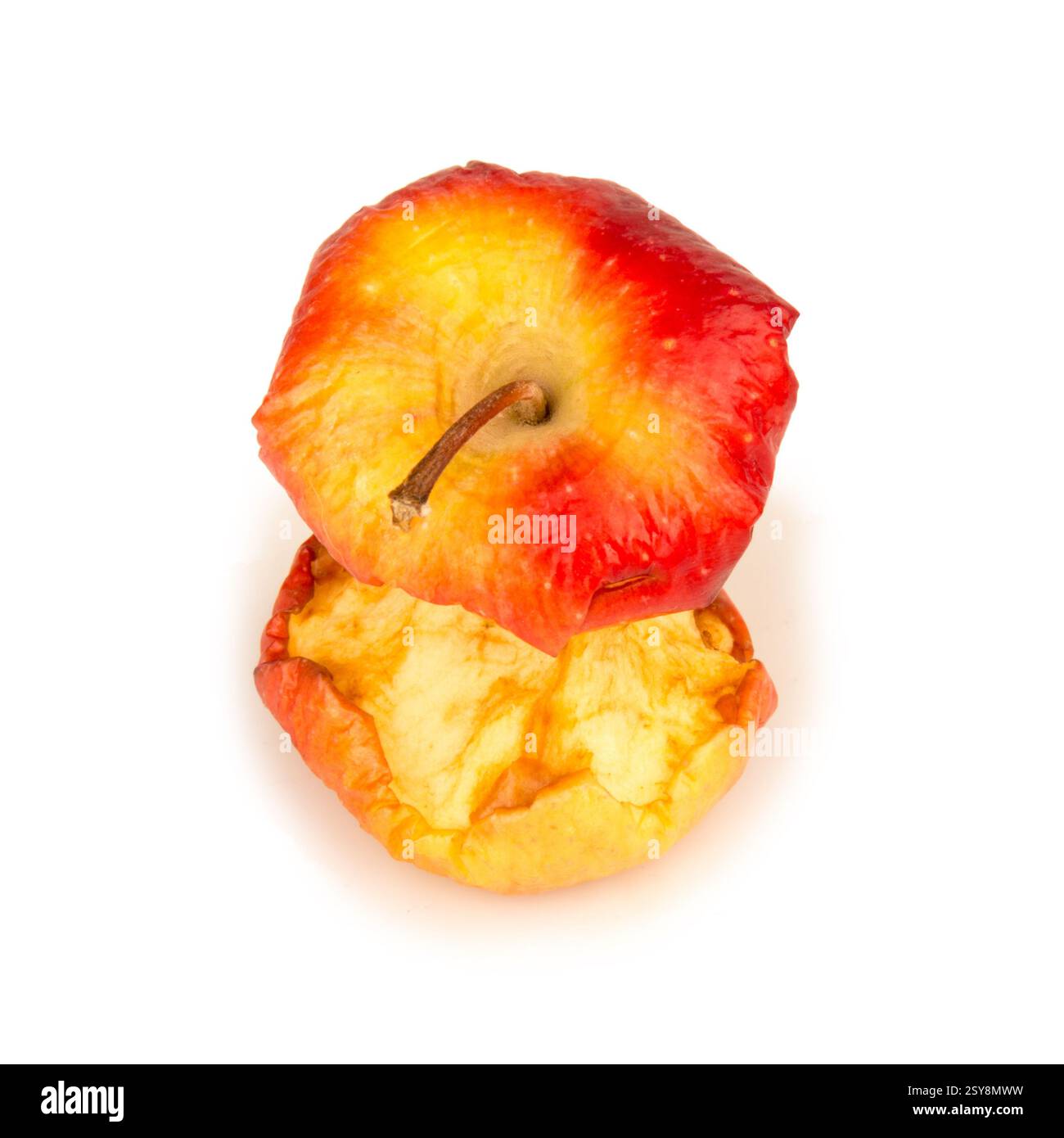apple bite dry isolated on white background Stock Photo - Alamy