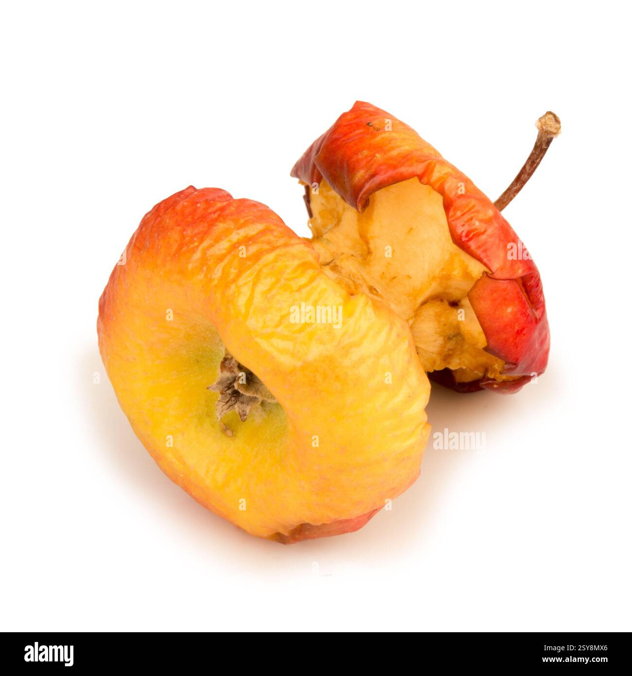 apple bite dry isolated on white background Stock Photo - Alamy