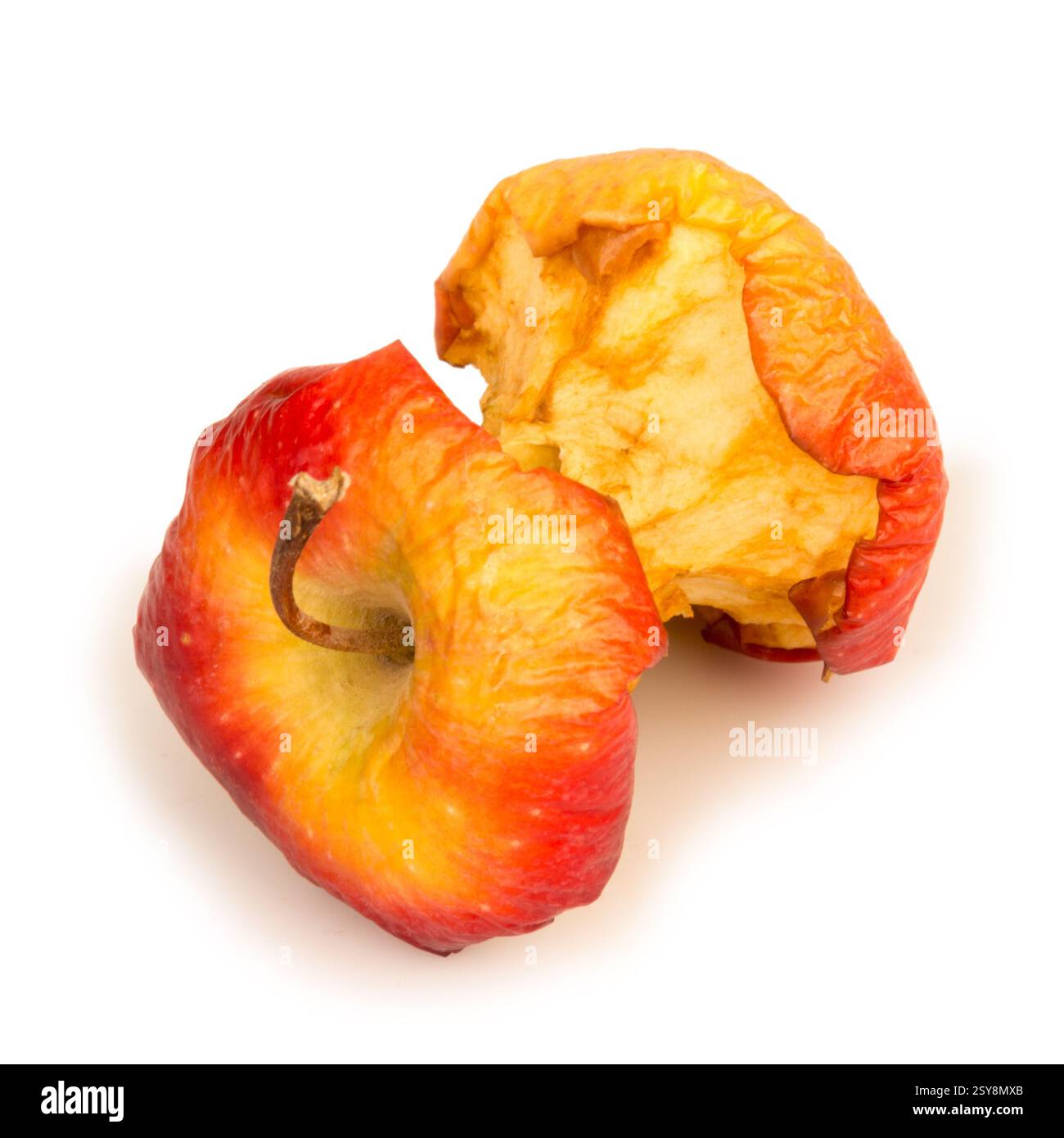 apple bite dry isolated on white background Stock Photo - Alamy