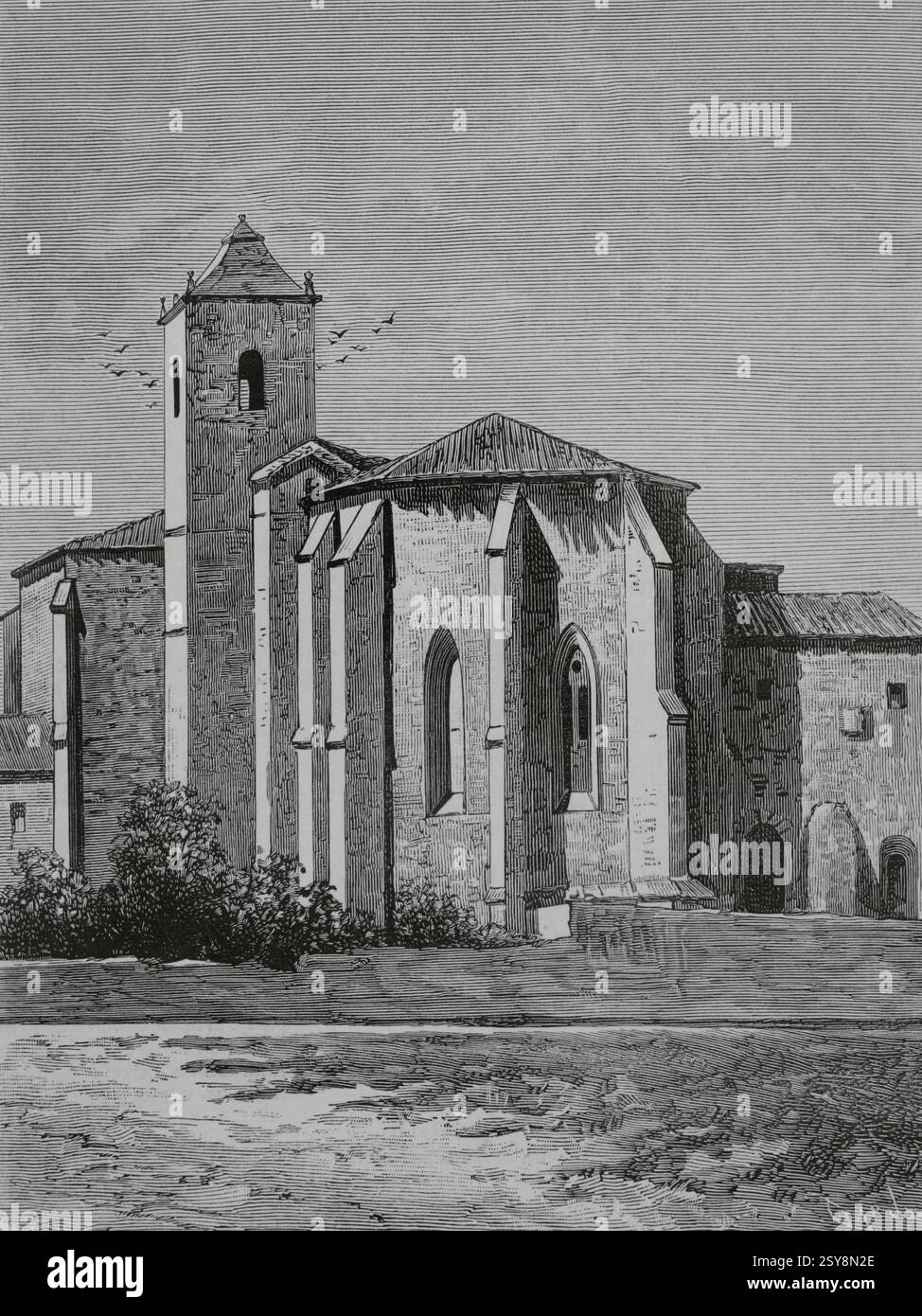 Spain, Burgos province, Castrillo del Val. Monastery of San Pedro de ...