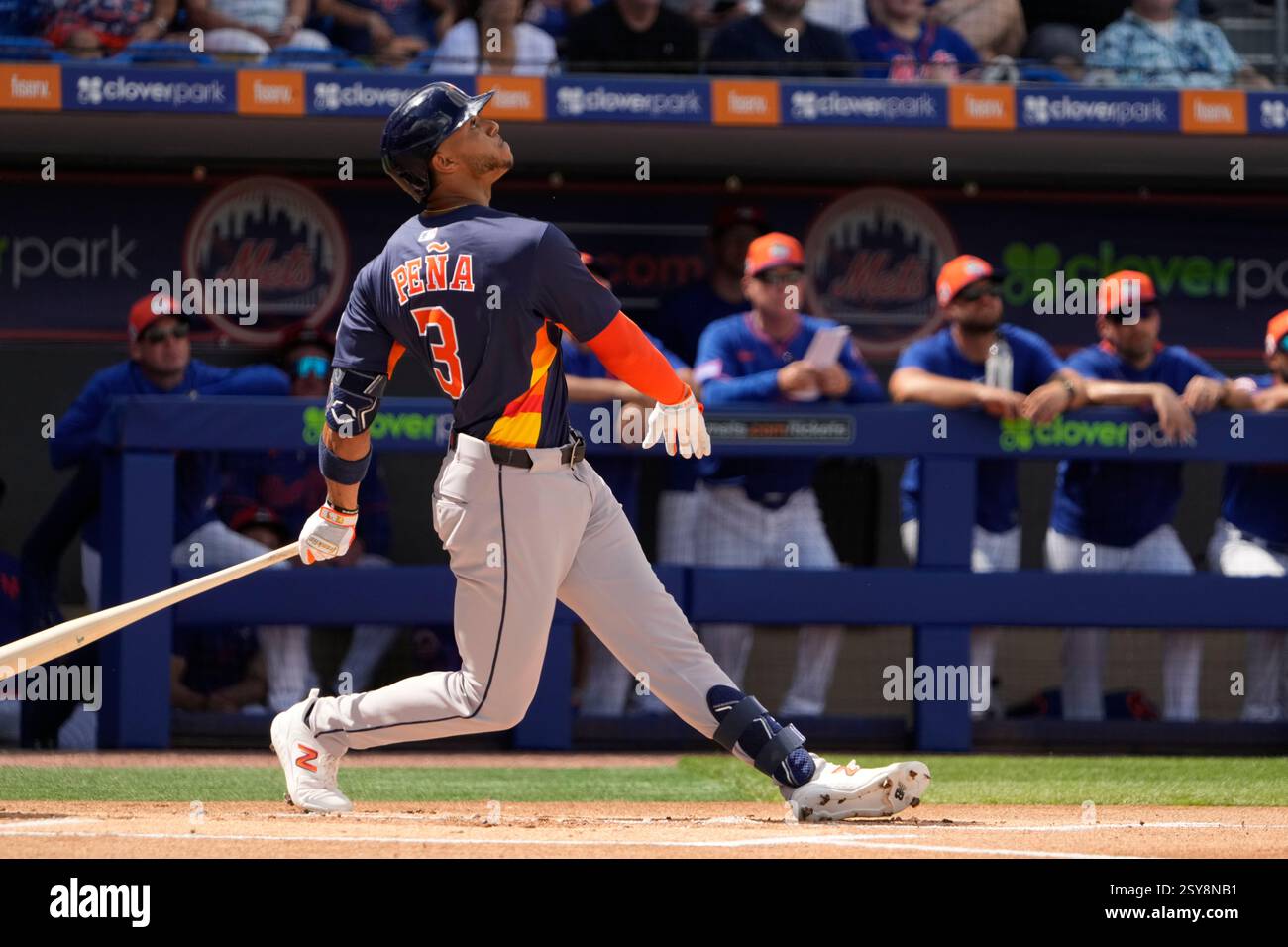 Houston Astros shortstop Jeremy Pena pops out during the first inning ...