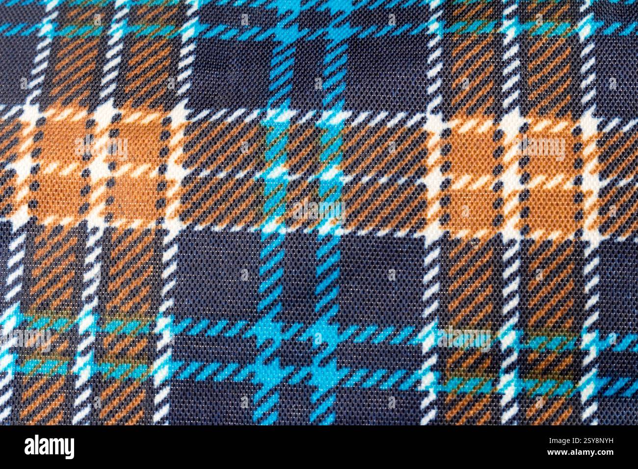 umbrella Plaid texture art closeup blue Stock Photo - Alamy
