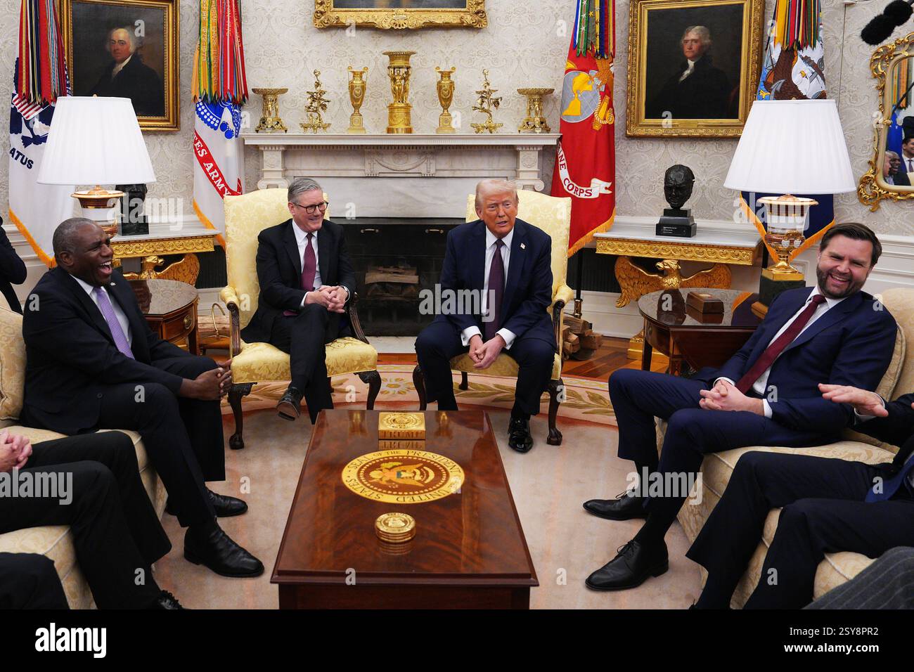 US President Donald Trump and US Vice President JD Vance meeting Prime ...