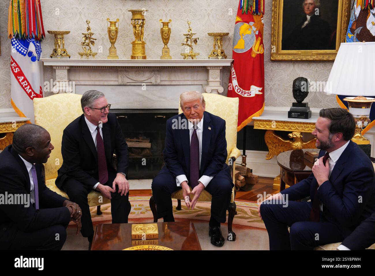 US President Donald Trump and US Vice President JD Vance meeting Prime ...
