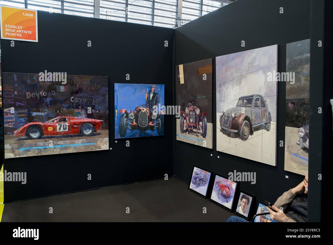 Art showcase of vintage cars featuring captivating artwork and an ...
